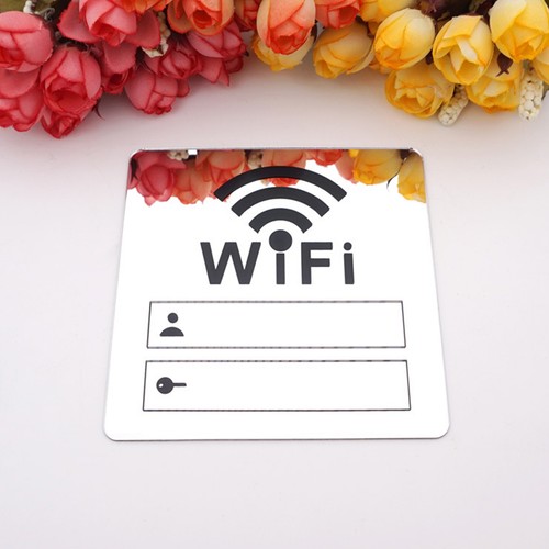 Wifi Signage Handwriting Waterproof Public Shop Wifi Password Sticker ...