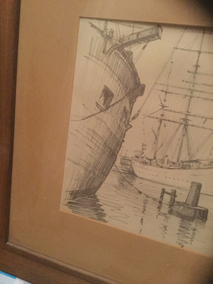 Gorch Fock II In Baltimore By Frederic Schuler Briggs 1976 Drawing | eBay