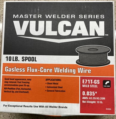 NEW VULCAN Master Welder Series Gasless Flux-Core Welding Wire - 10 Lbs ...