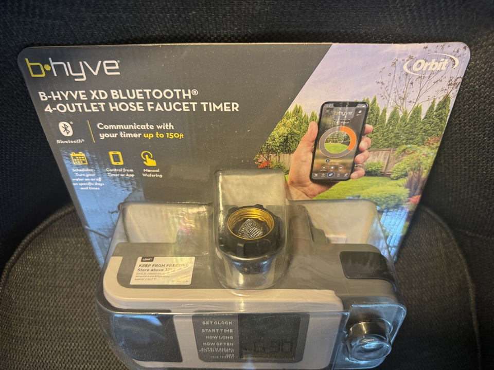 B-hyve XD Bluetooth 4-Outlet Hose Watering Timer Sprinkler Timer ...