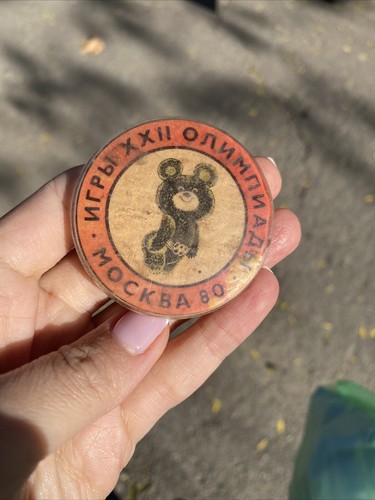 Vintage Olympic Pin Round Plastic Mockba 80 | eBay