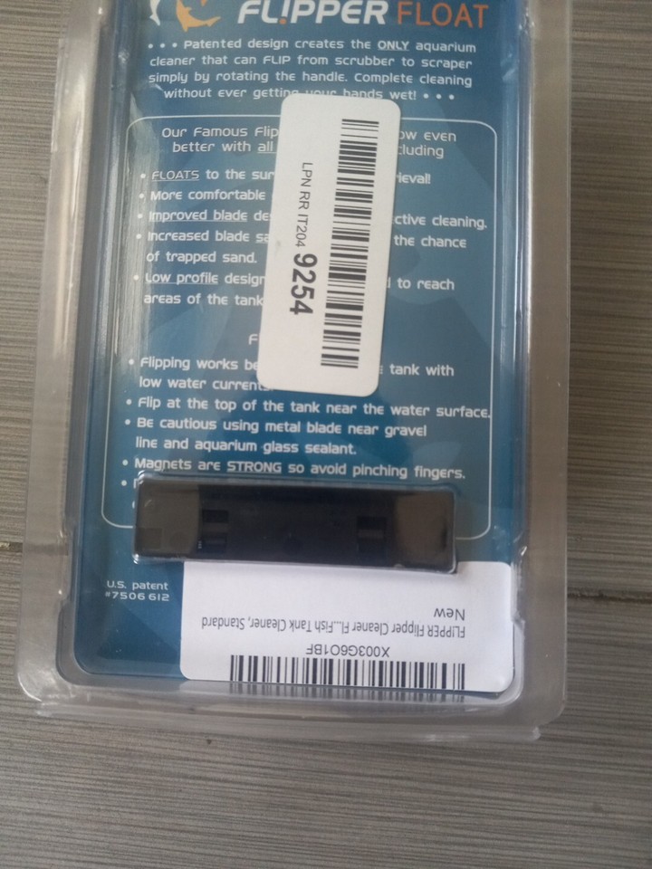 FL!PPER Flipper Cleaner Float - 2-in-1 Floating Magnetic Aquarium Glass ...