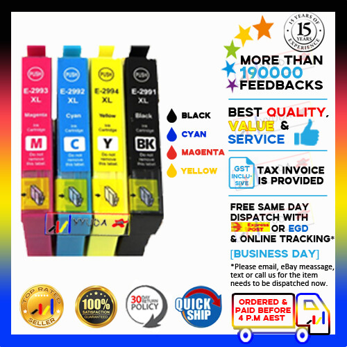 4x YYUDA NON-OEM 29 XL 29XL Ink Cartridge for Epson XP-235 XP-432 XP ...