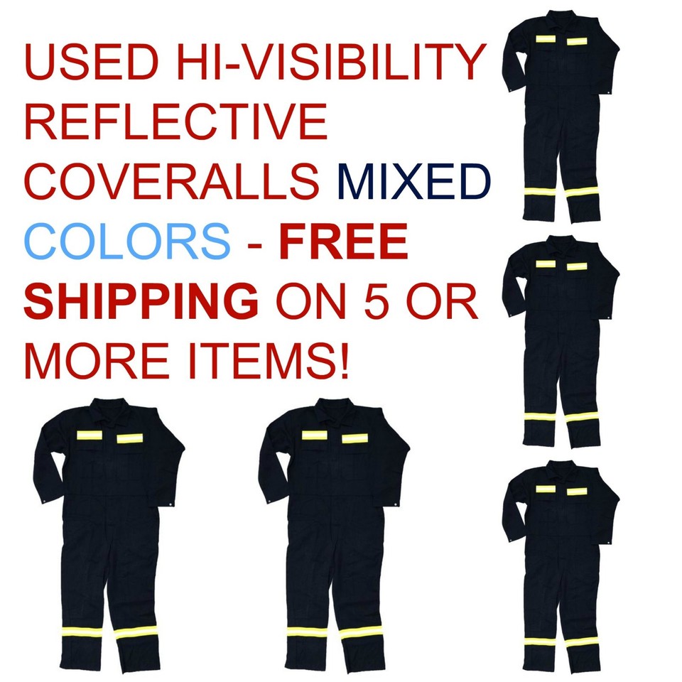 Used Hi-Visiblitity Reflective Coveralls Cintas Redkap Unifirst G&K etc ...