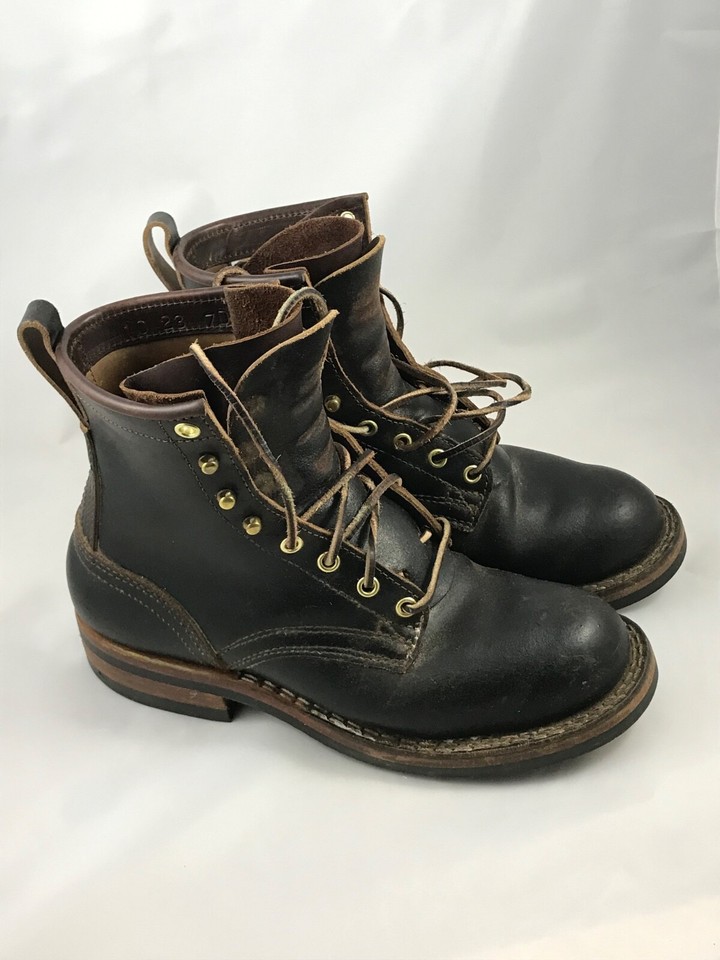 Nicks Falcon work boot size 7 width D 6" height V-Bar Vibram soul hand ...