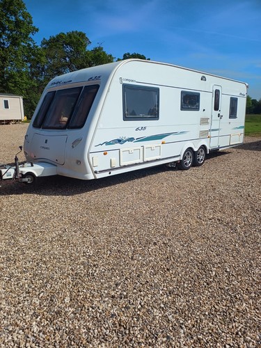 Compass Rallye 635 Twin Axle Five Berth Touring Caravan good clean ...