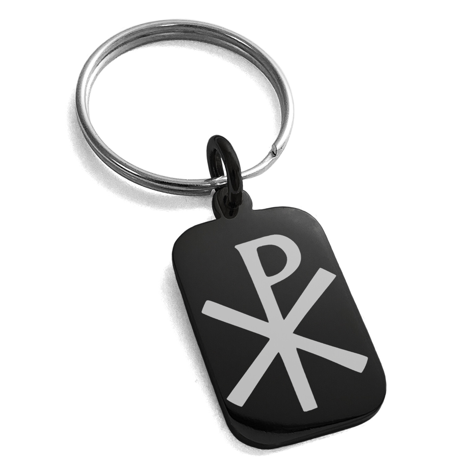 Stainless Steel Chi Rho Christogram Symbol Charm Necklace or Keychain ...