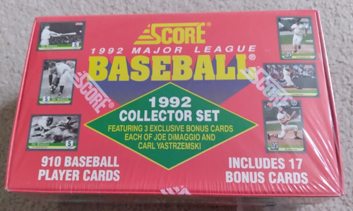 1992 SCORE BASEBALL FACTORY SEALED SET 910 CARDS + 17 BONUS CARDS ...