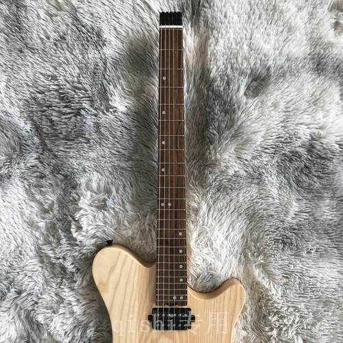 Headless Electric Guitar ASH Body Round Head Stainless Steel Wire ...
