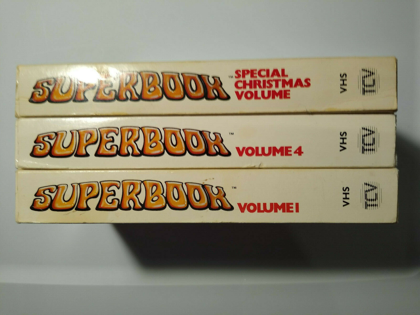 3 VHS lot Superbook Video Bible Adam Eve Cain Abel David Goliath First ...