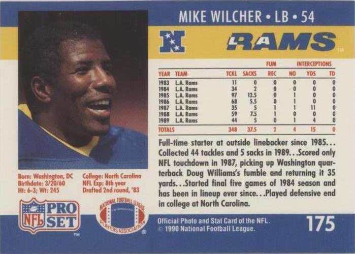 1990 Pro Set Mike Wilcher #175 for sale | eBay