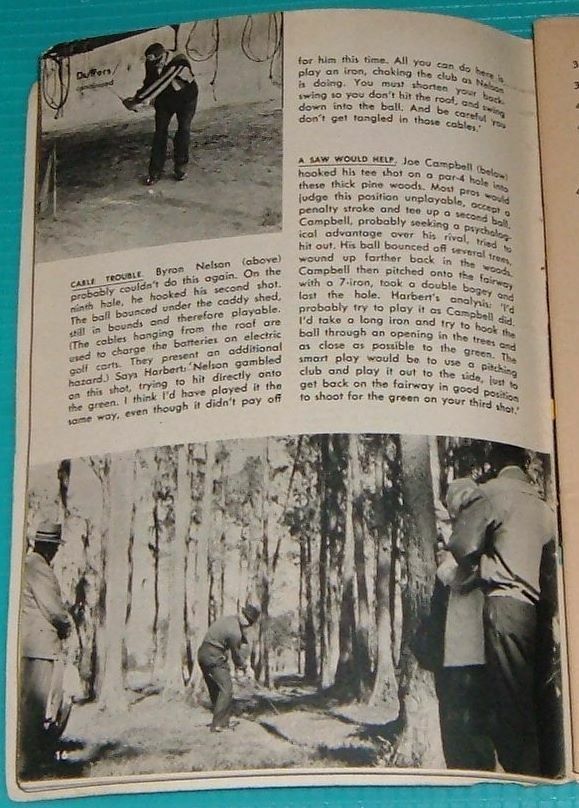 1960 TV GOLF ARTICLE ~ BYRON NELSON JOE CAMPBELL ERNIE VOSSLER CHICK ...