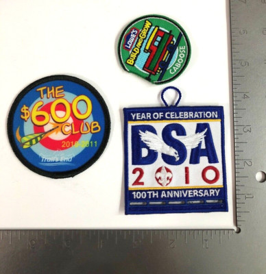 Lot of 3 Boy Scouts of America Patches Vintage BSA $600 Club Caboose ...