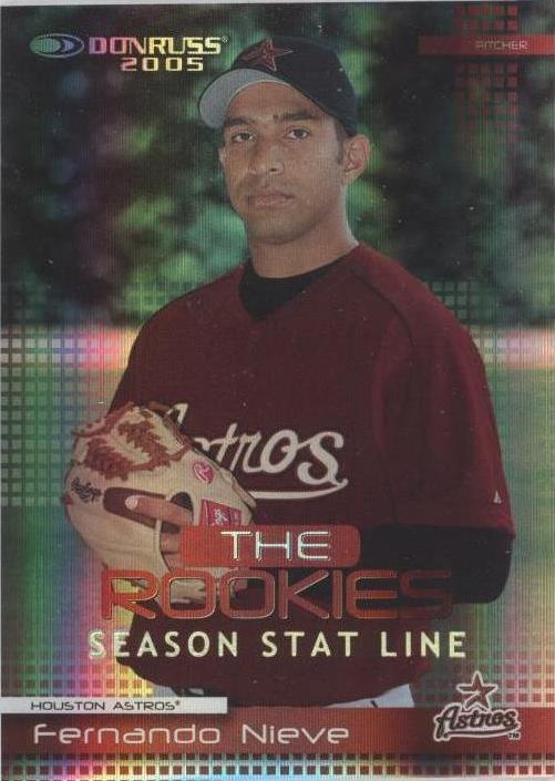 2005 Donruss - The Rookies 2004 Fernando Nieve #1 Season Stat Line /134 ...