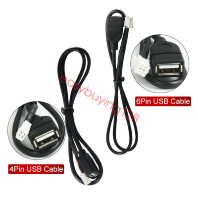 4Pin+6Pin USB Cable Adaptor For Android Car Radio Stereo USB Cable ...