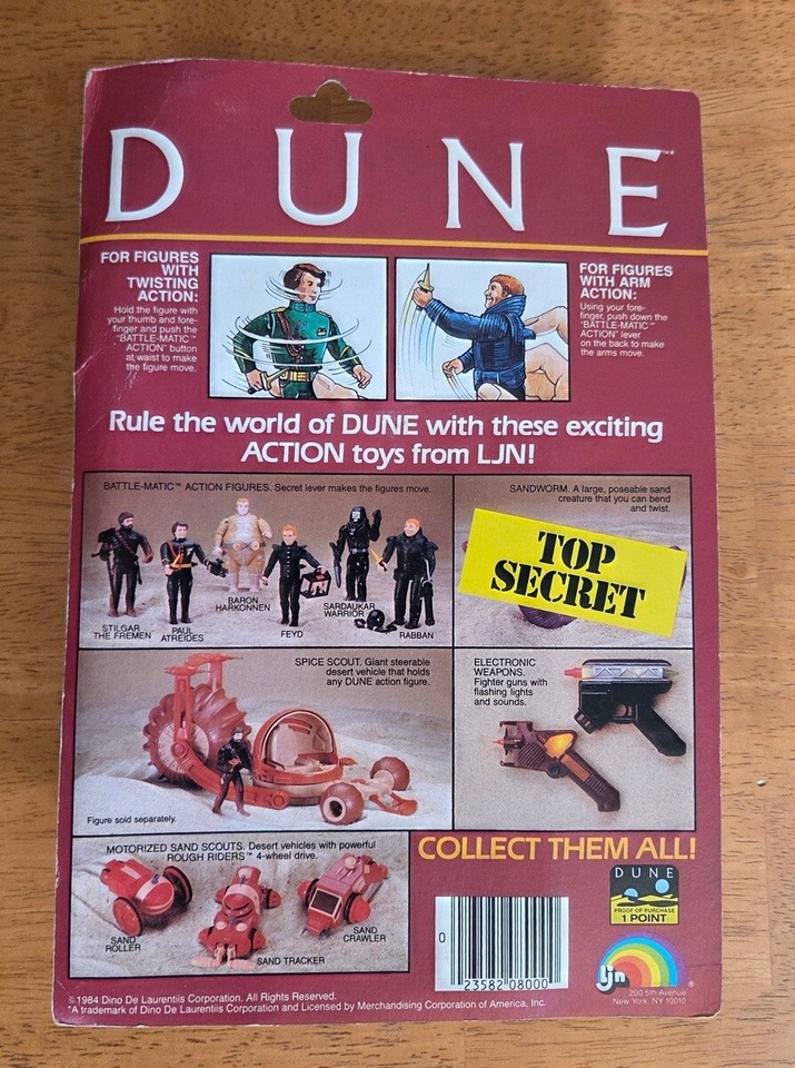 New Dune Stilgar Fremen Action Figure Sealed MOC 1984 LJN Toys Battle ...
