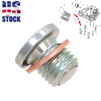 Magnetic Oil Drain Plug for Polaris Sportsman Scrambler 570 600 7052306 ...