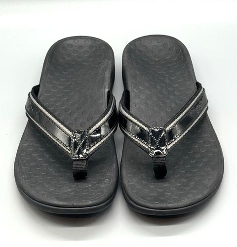 Vionic Tide Sport Black Thong Sandals with Orthaheel Womans sz 9 Orig ...