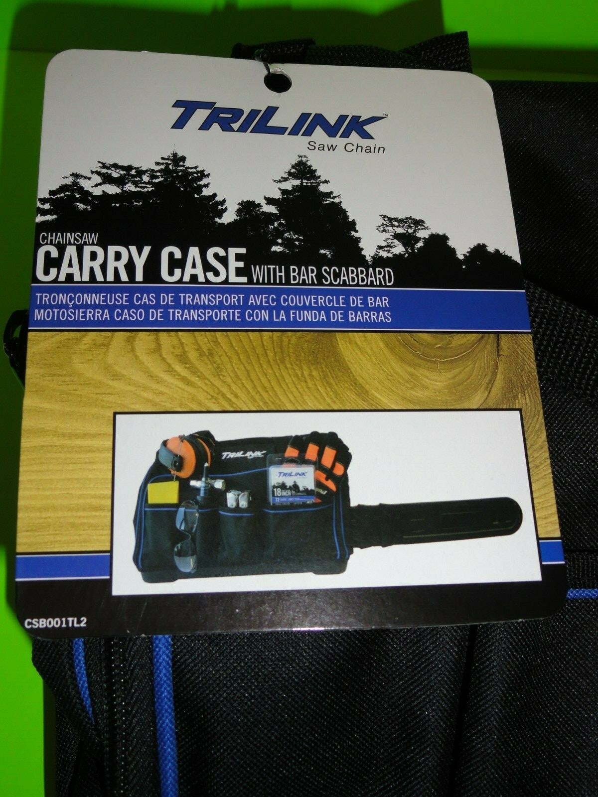 1) TRILINK Chainsaw Heavy Duty Hard Bottom Carry Zip Case Bag + Strap ...