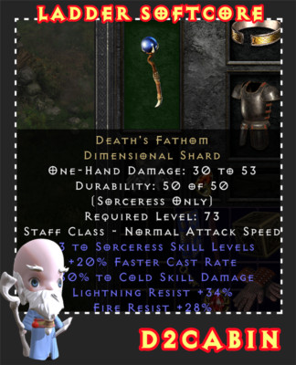 Diablo2 SC💥Ladder💥3 Skill, Death Death's Fathom💥Dimensional Shard💥PC/SW ...