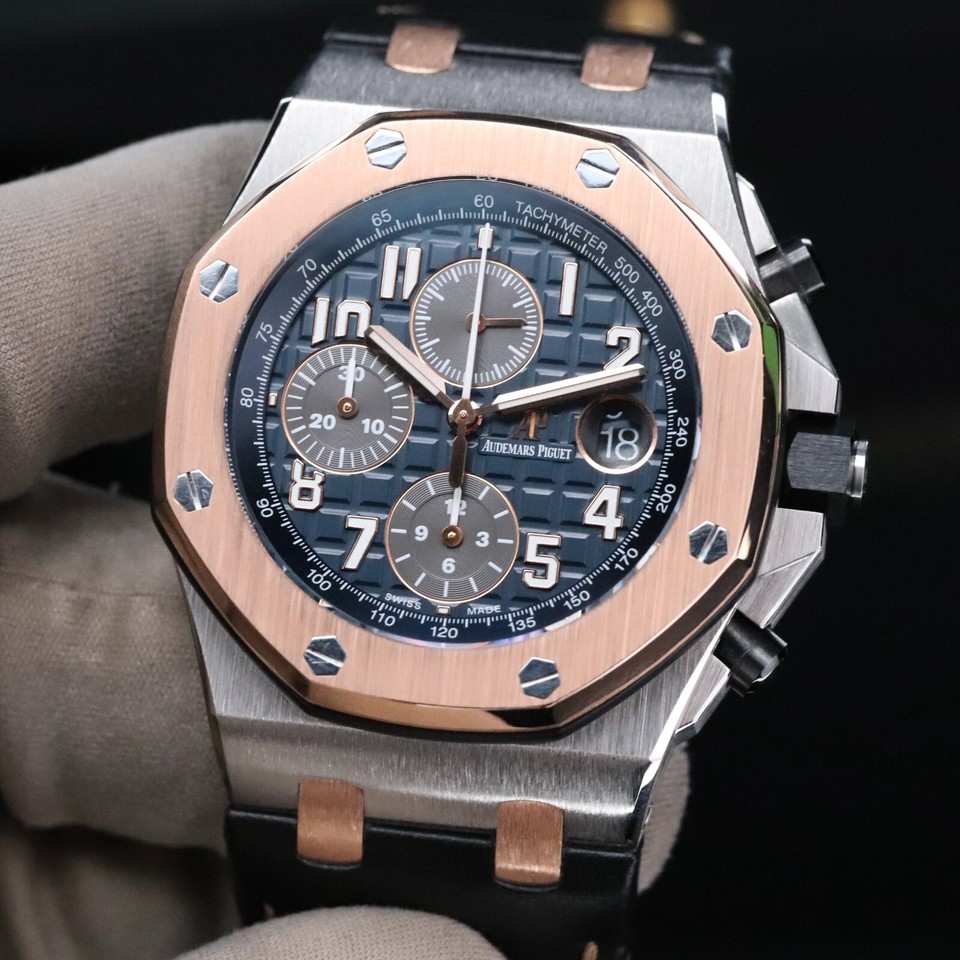 Audemars Piguet Royal Oak Offshore 42m Two Tone Blue Rose Steel ...