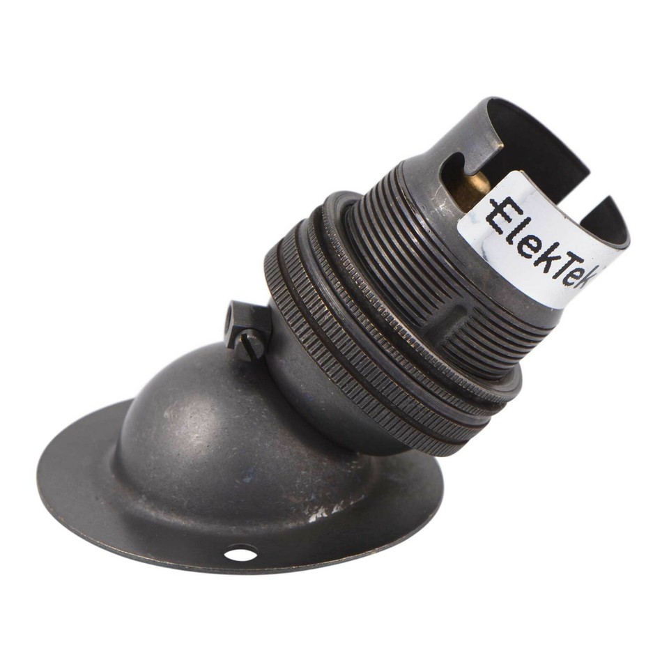 ElekTek B22 UK Bayonet BC Angle Batten Light Lamp Bulb Holder Shade ...