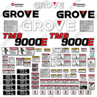 Fits Grove TMS9000E Decal Kit Truck-Mounted Cranes - 7 YEAR OUTDOOR 3M ...