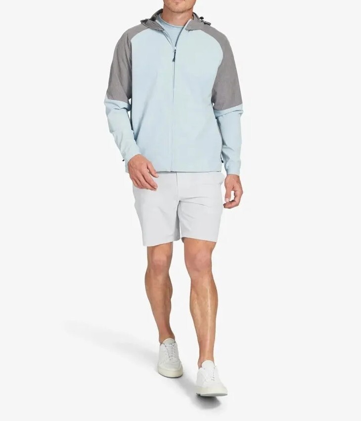 MIZZEN+MAIN Hydrashift Full Zip Hooded Jacket Blue Gray Heather Size XL ...