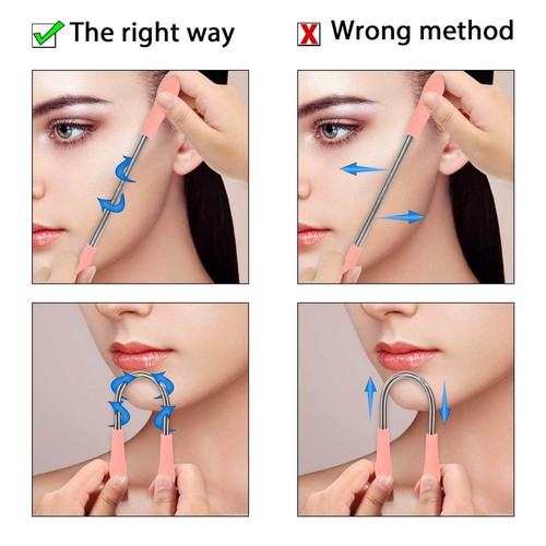 Hair Removal Spring Professional Women Threading Facial Hair Epilator ...