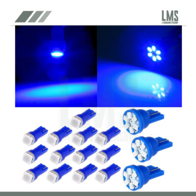 Blue Instrument Panel Cluster Dash LED Bulb Light Lamp T5 & T10 Kit For ...