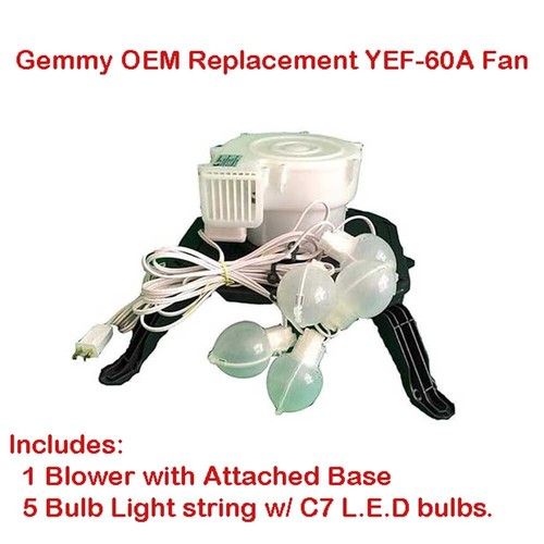 Gemmy OEM Replacement YEF-60A Fan Includes Blower with Base and Lights ...