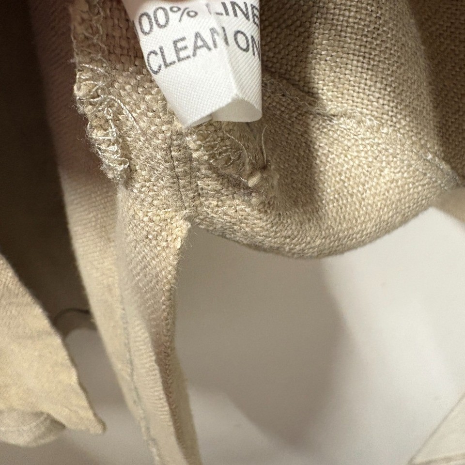 HOBBS MARILYN ANSELM Women Beige Linen Oversized Jacket Size UK S EU S ...