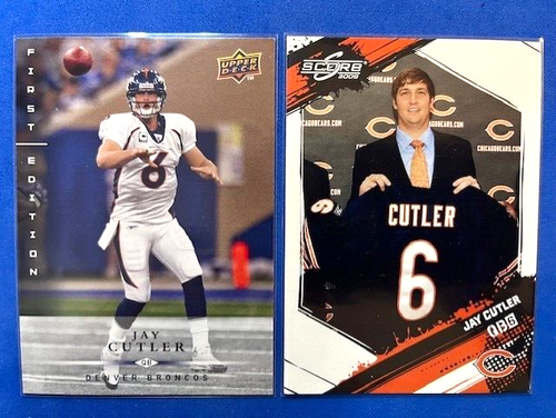 Jay Cutler 2008 Upper Deck First Edition & 2009 Panini Score Traded to ...