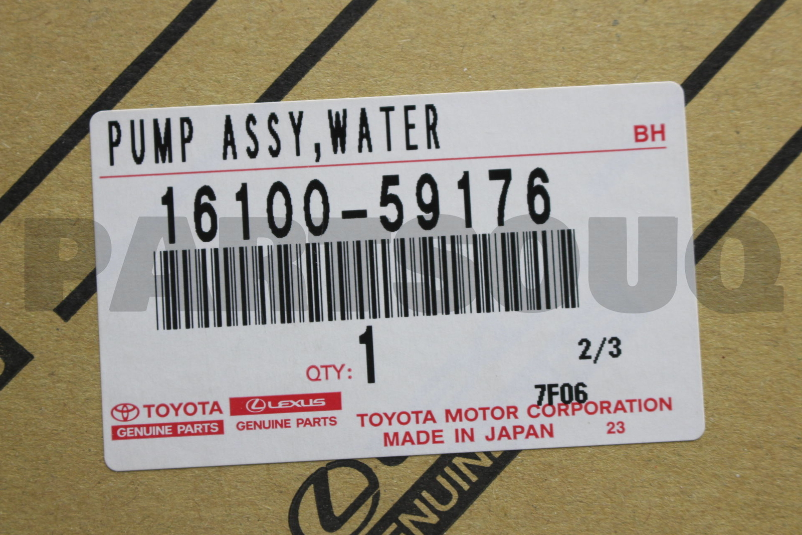1610059176 Genuine Toyota PUMP ASSY, ENGINE WATER 16100-59176 OEM | eBay