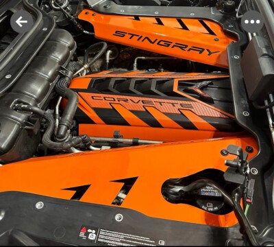 HTC 2020/2024 CORVETTE C8 ENGINE ORANGE SIDE PANELS | eBay