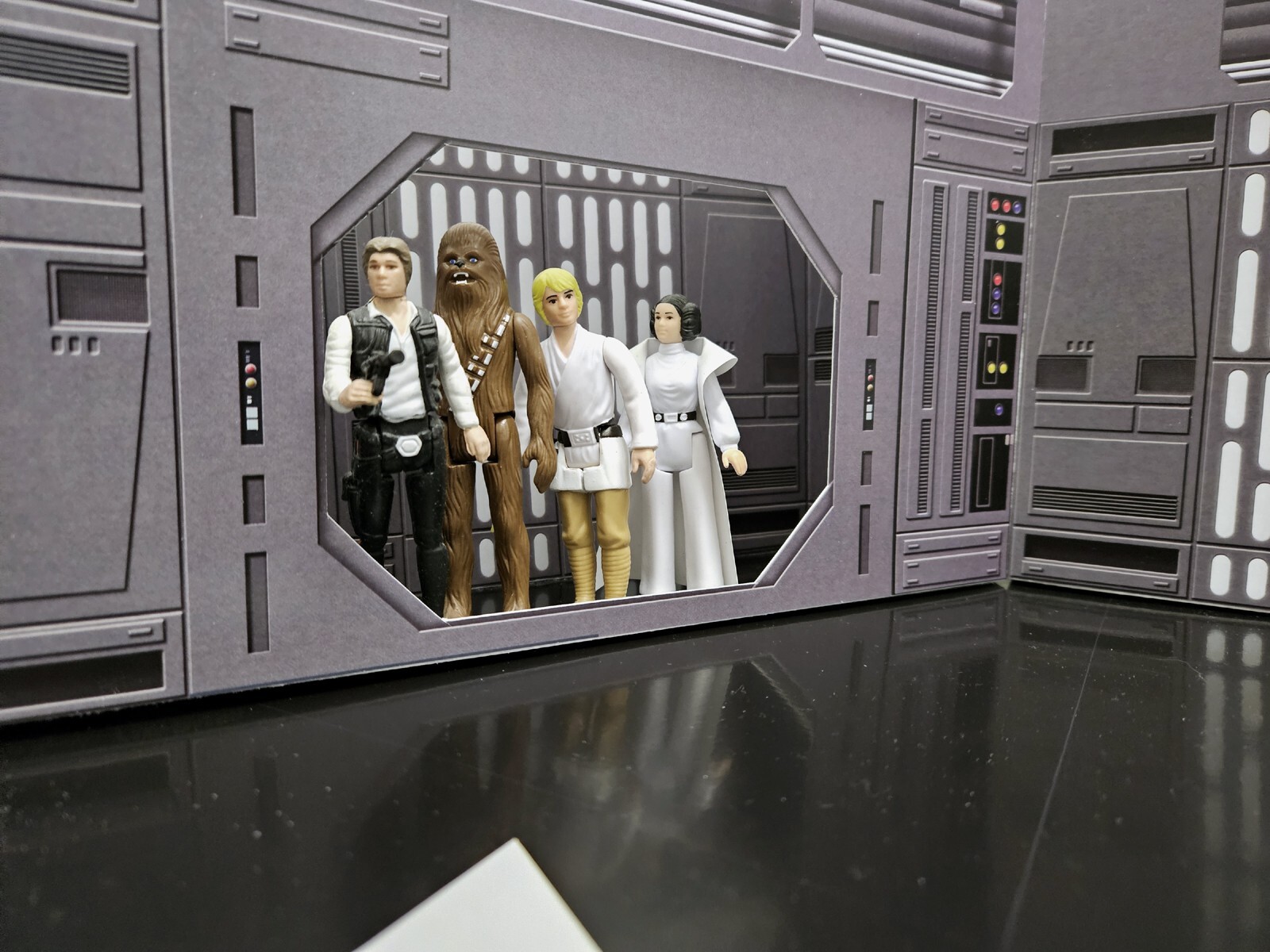 Giant Death Star Hangar Backdrop for 3.75 Star Wars Hasbro Kenner ...