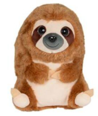 Nanco Belly Buddies 9" Plush Stuffed Animal BROWN SLOTH with Sparkle ...
