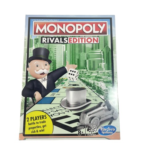 MONOPOLY Rivals Edition Board Game (2 Players, Hasbro Gaming, 2020) NEW ...