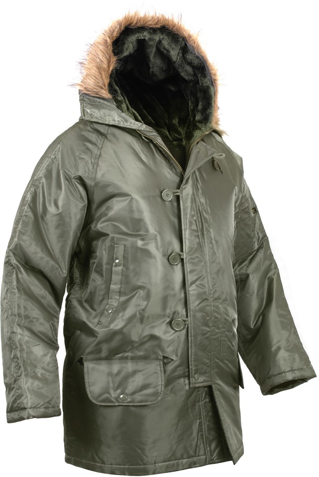 Cold Weather N-3B Military Snorkel Parka Jacket Long Insulated N3B ...