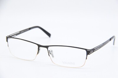 NEW VANNI V1155 C56 BLACK GRAY AUTHENTIC EYEGLASSES FRAMES 57-16 | eBay