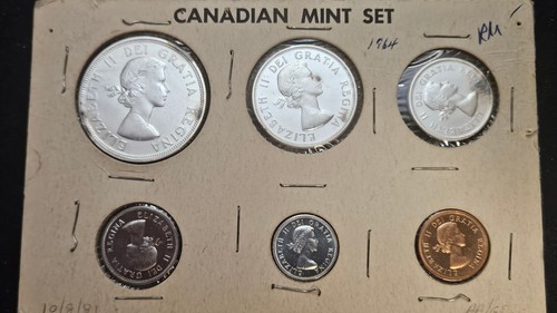 1964 Canada Proof-Like Silver 6 Coin Set Royal Canadian Mint 4 80% ...