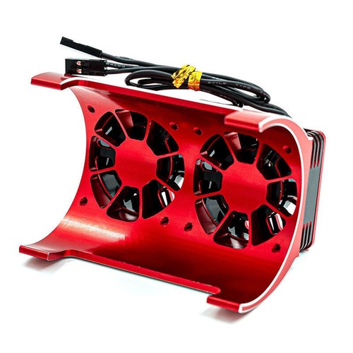 Red Motor Cooling Fan Radiator For Traxxas X-Maxx 1/5 RC Car 55mm Motor ...