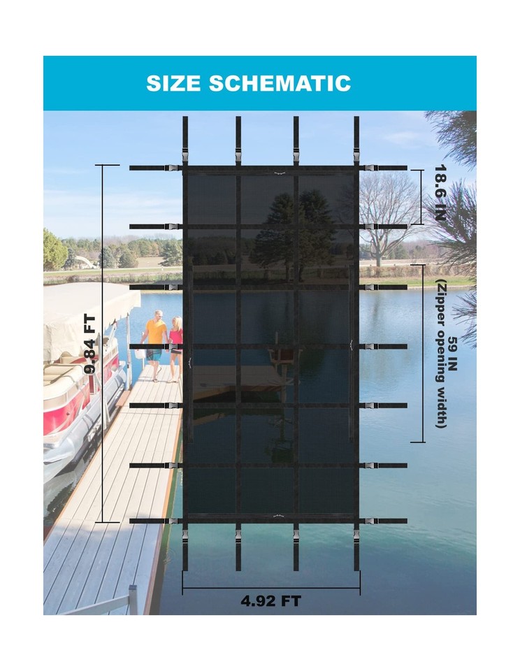 Boat Lift Canopy Storage Net: Creates Storage Area Under Your Boat Lift ...