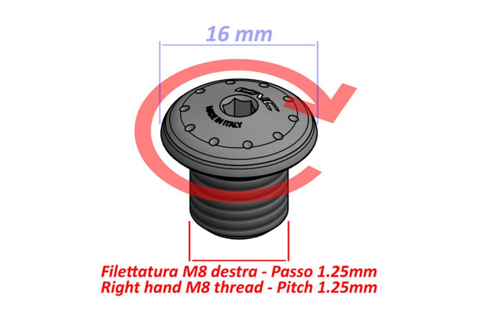 CNC TAPPO FORO SPECCHIO M8 FILETTATURA DX BMW S1000 RR K46 2009-2018 ...
