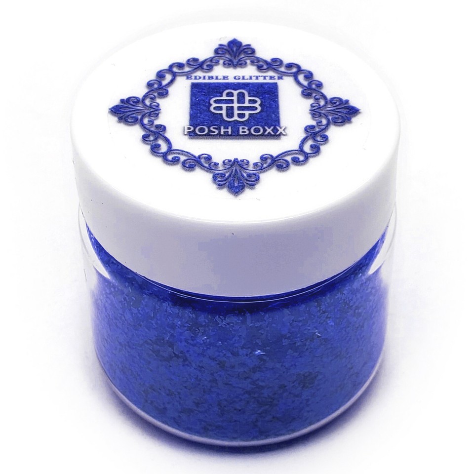 Blue Edible Glitter - 1/4 oz - Food Product - FDA approved Kosher Vegan ...