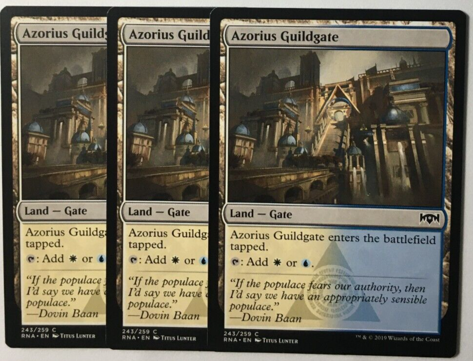 MTG 3X AZORIUS GUILDGATE 243/259 RAVNICA ALLEGIANCE COMMON NEAR MINT | eBay
