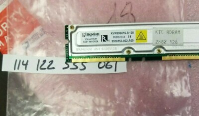 128MB PC800-45 RDRAM RIMM RAMBUS 800 45 184PIN NONECC PC INTEL MEMORY ...