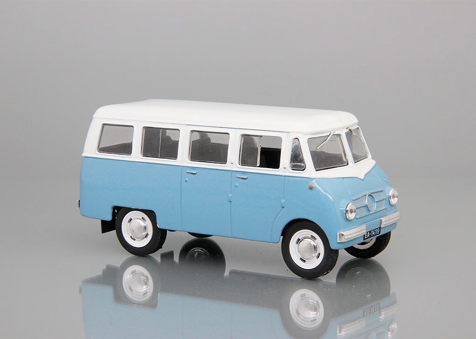 NYSA N-59M Polish Minibus Commercial Vehicle Blue 1:43 Scale Diecast ...