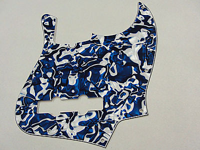 D'ANDREA PRO JAZZ BASS PICKGUARD 10 HOLE BLUE SWIRL PEARLOID MADE IN ...
