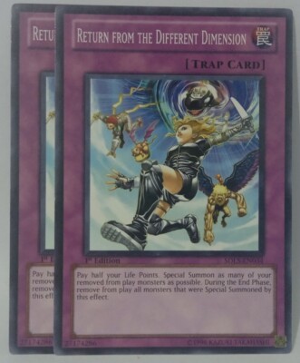 Yu-Gi-Oh 2x Return from the Different Dimension SDLS-EN034 1st Edition ...